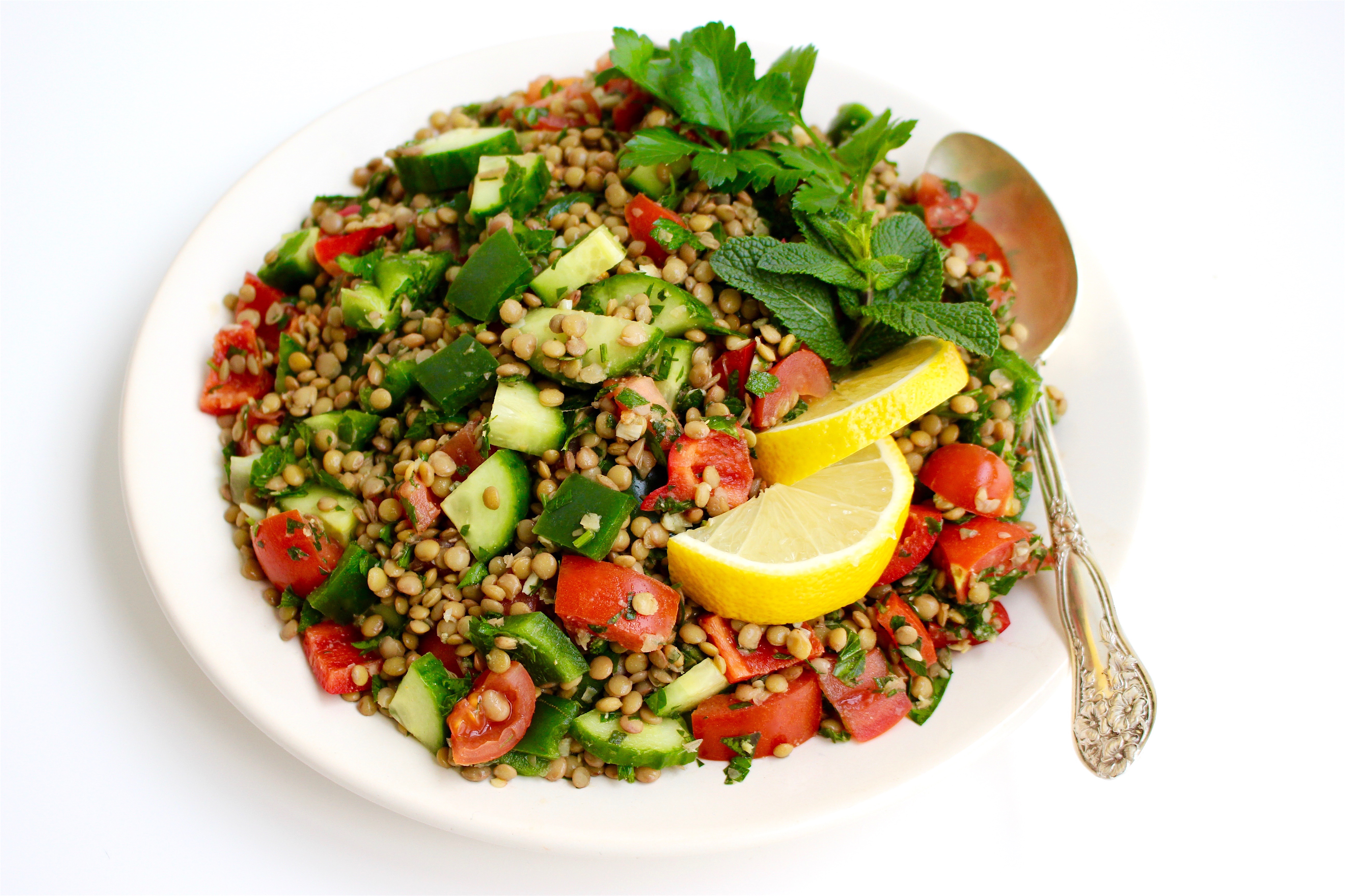 Libanesisk sallad med linser - ZEINAS KITCHEN