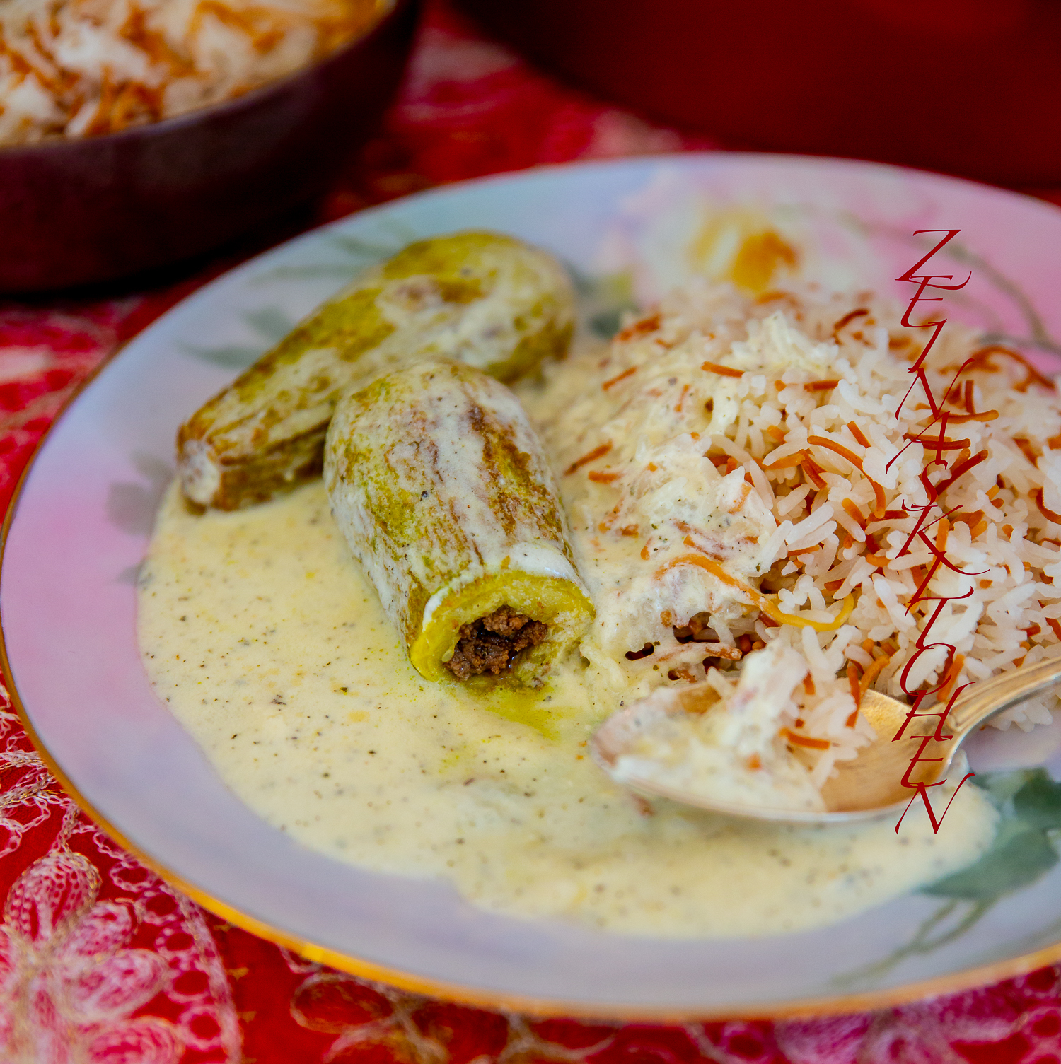 Kousa mehshi bi laban- Friterad zucchini i yoghurtsås - ZEINAS KITCHEN